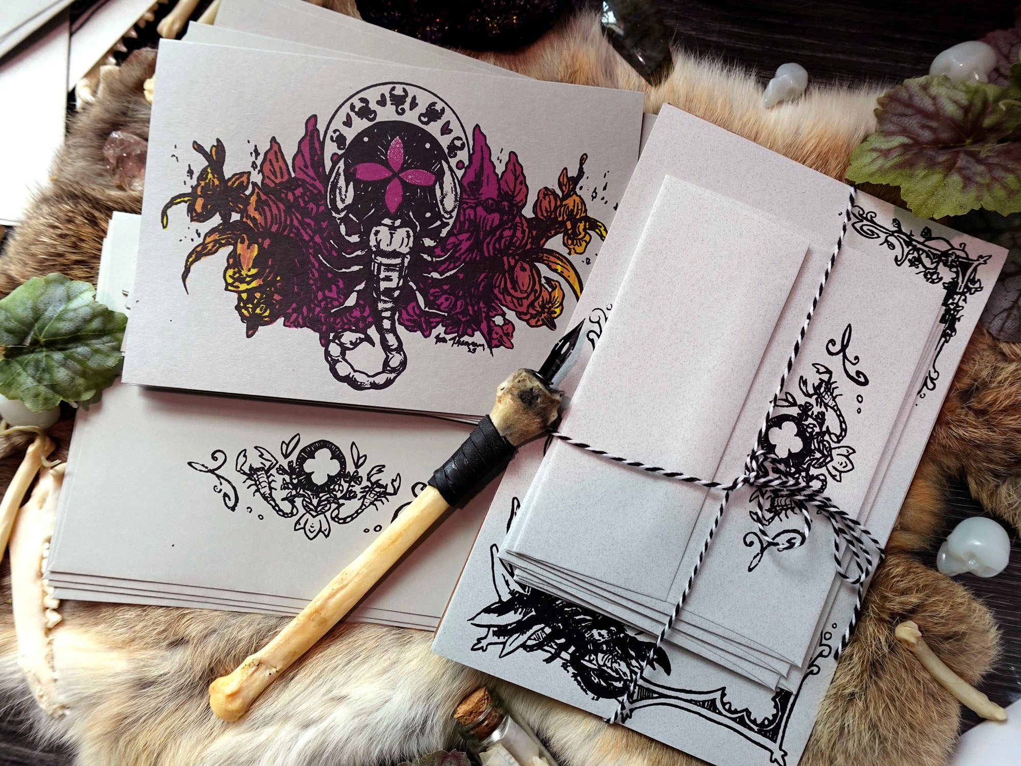 Little Scorpion Goth Stationery Set (Complete Collection) – Tia Kinsman